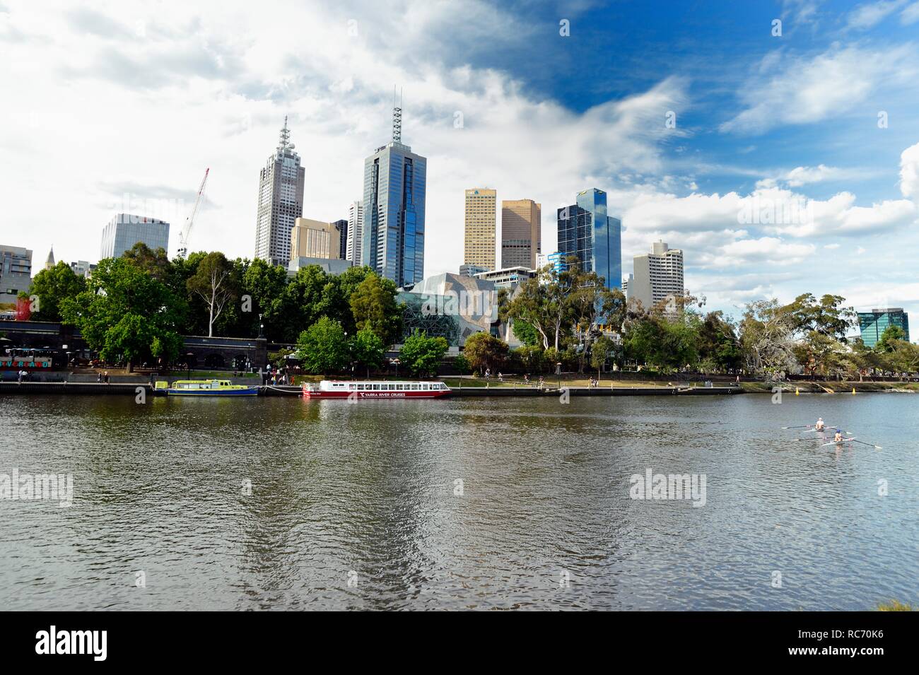 Tall buildings in the central business district Melbourne Stock Photo ...