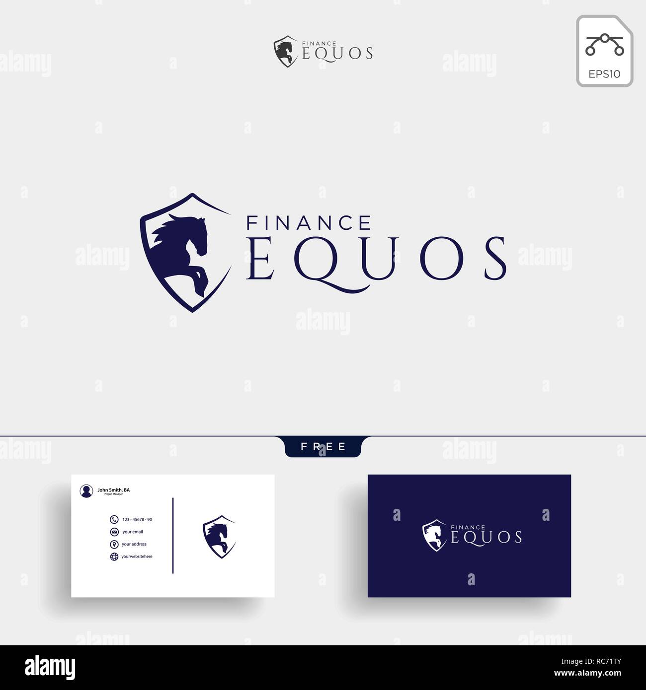 horse financial, insurance creative logo template vector illustration ...