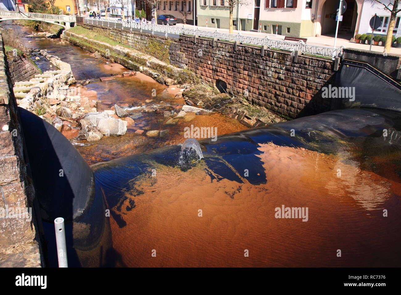 View of the River Enz near Bad Wildbad in the Black Forest Stock Photo ...