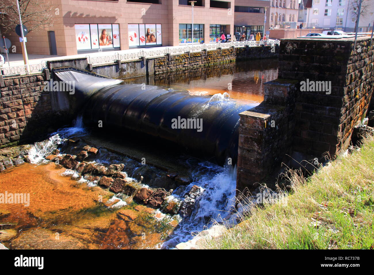 View of the River Enz near Bad Wildbad in the Black Forest Stock Photo ...