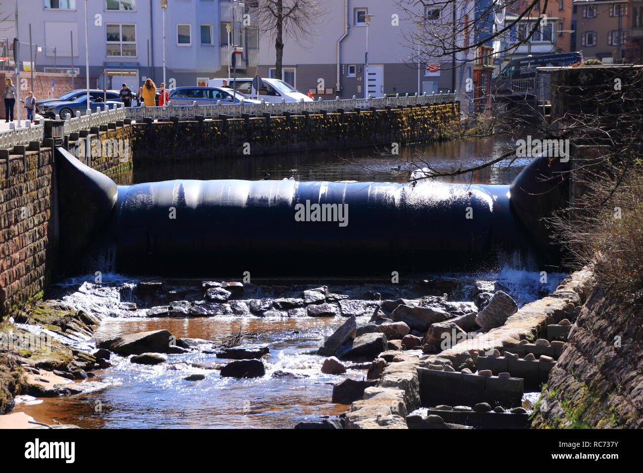 View of the River Enz near Bad Wildbad in the Black Forest Stock Photo ...