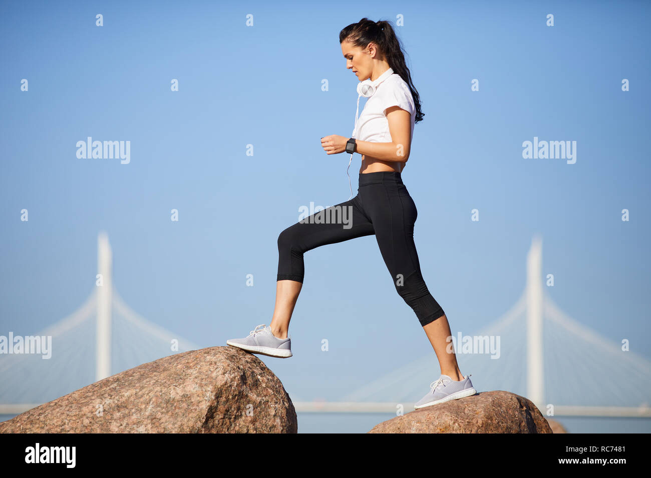 Stepping stone person hi-res stock photography and images - Alamy