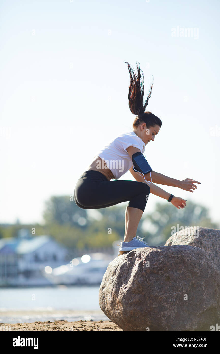 Workout on beach Stock Photo - Alamy
