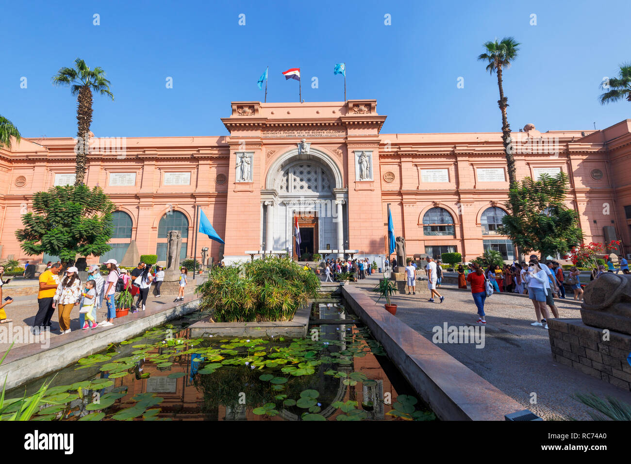 View of the impressive entrance of the iconic Museum of Egyptian ...