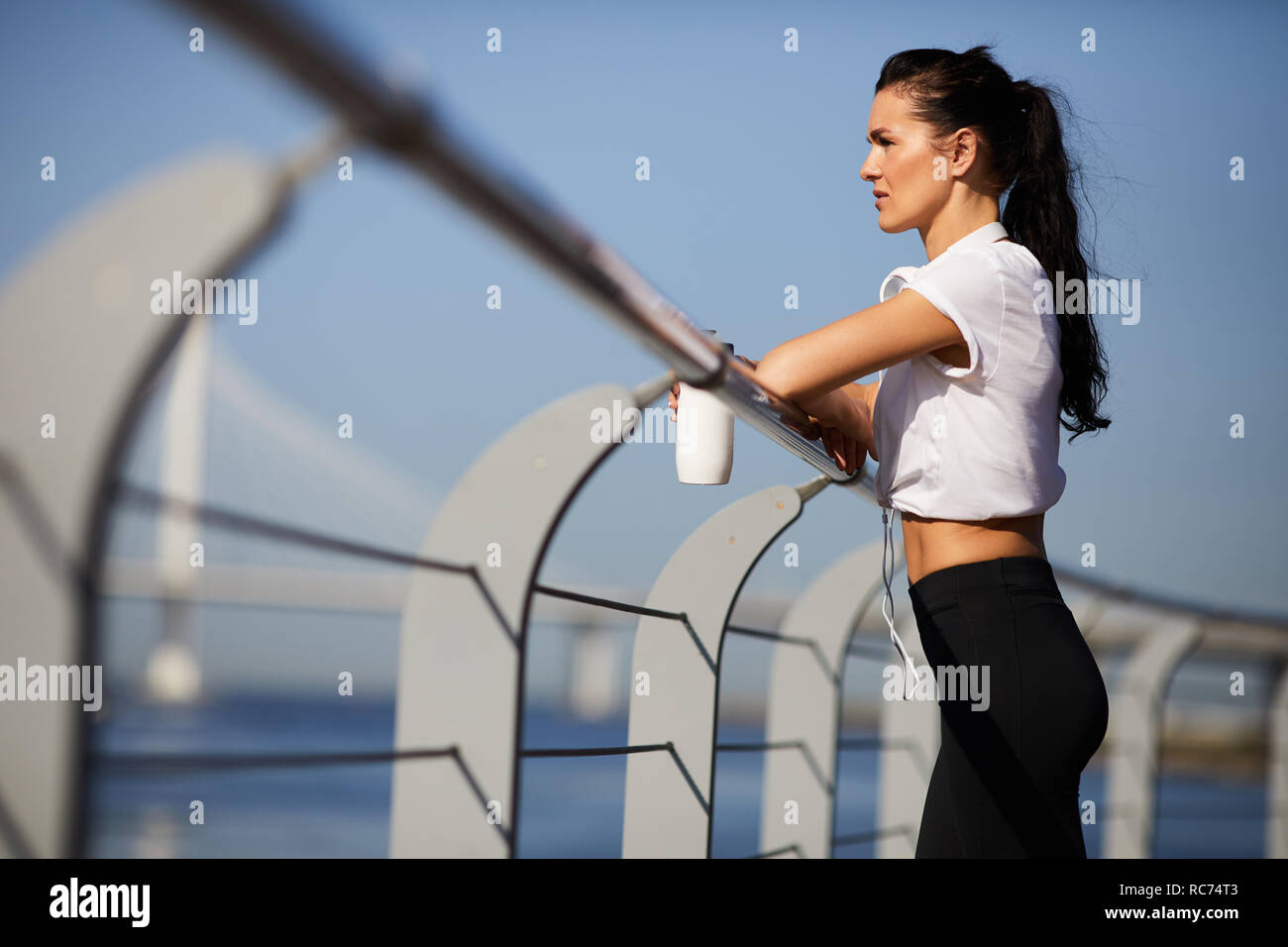 Female runner training outdoors fitness hi-res stock photography and ...