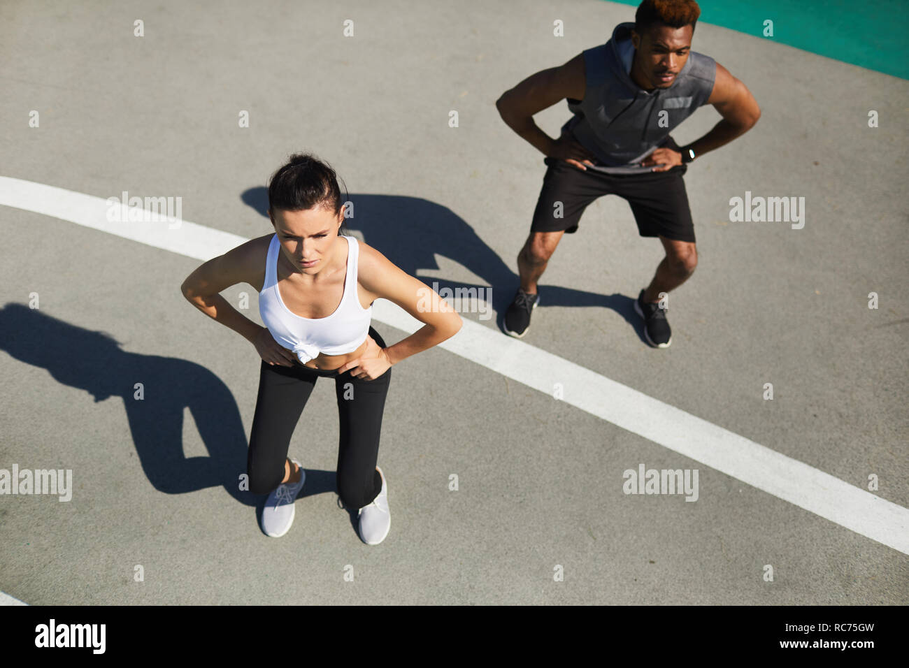 Team of athletes preparing for competition Stock Photo - Alamy