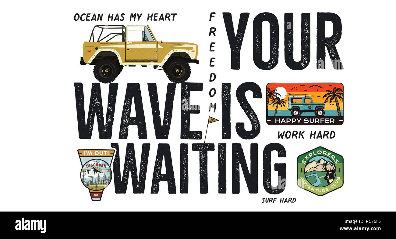 Waiting to surf Stock Vector Images - Alamy