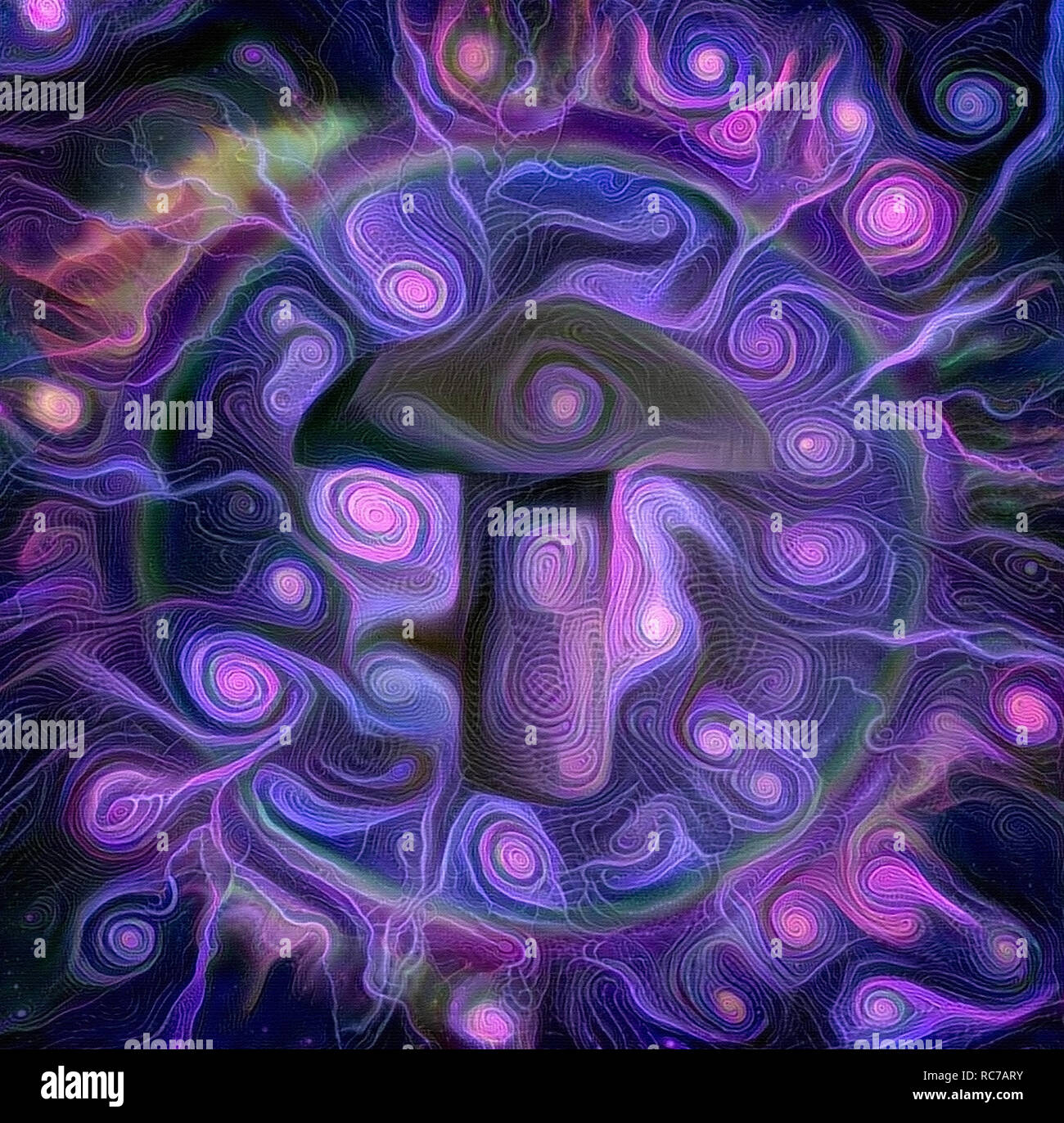 Magic mushroom painting hi-res stock photography and images - Alamy