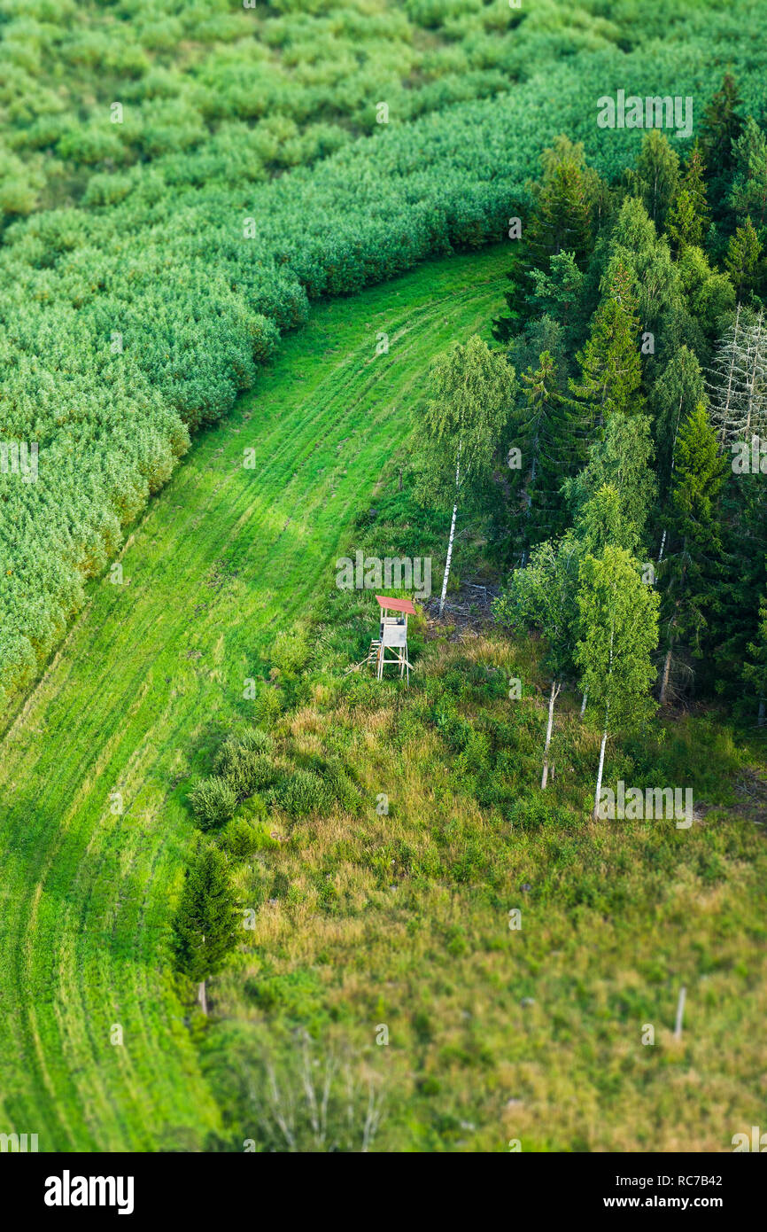 Aerial view forest edge hi-res stock photography and images - Alamy