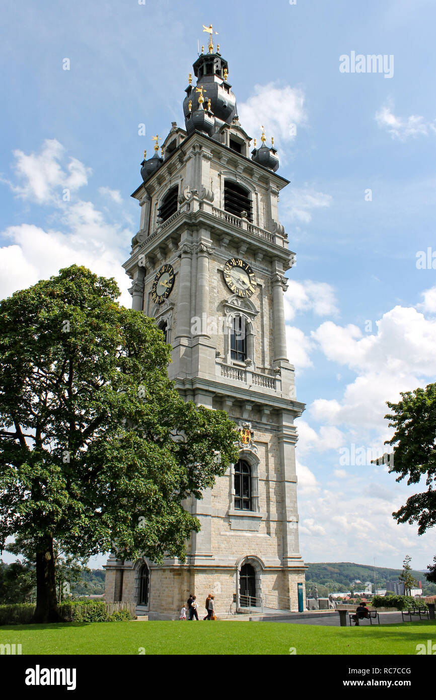 Mons, Belgium. The Belfry of Mons, the only baroque bell tower in ...