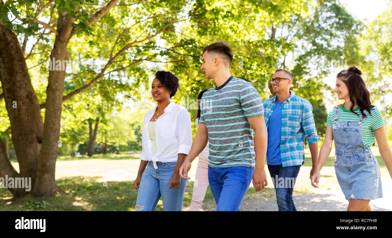 Student friends walking in hi-res stock photography and images - Alamy