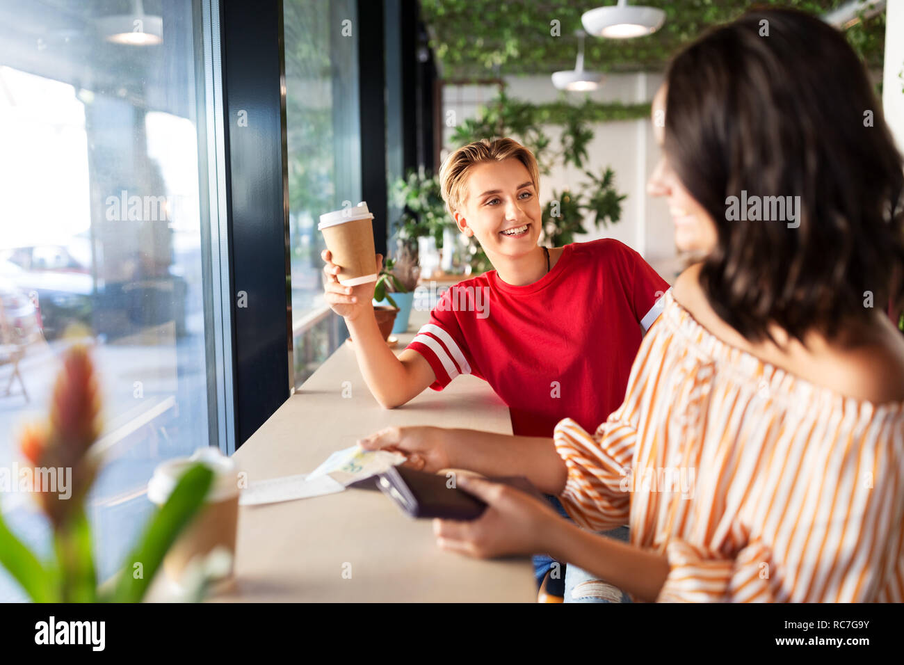 Payment for coffee hi-res stock photography and images - Alamy