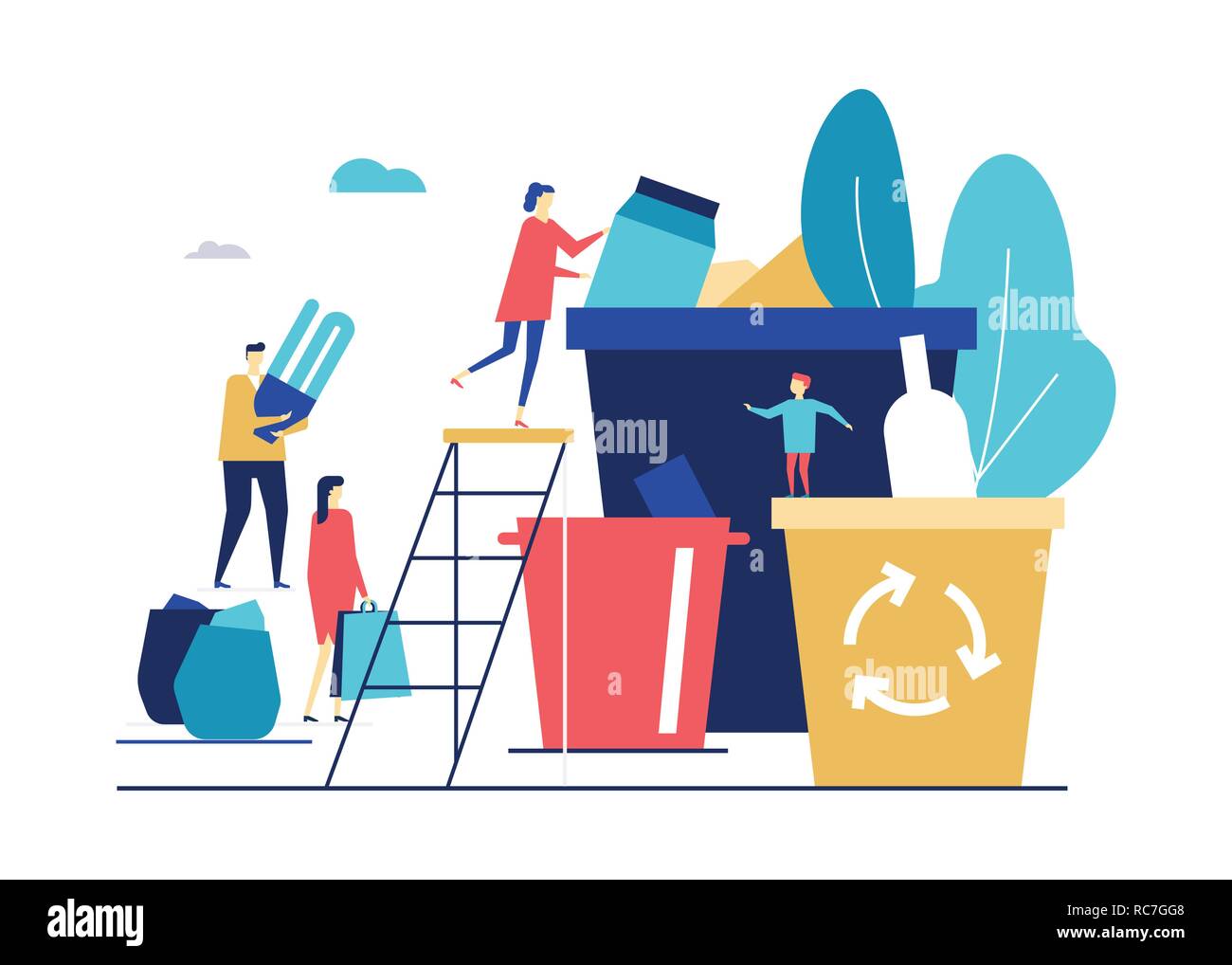 Process sorting organic waste Cut Out Stock Images & Pictures - Alamy