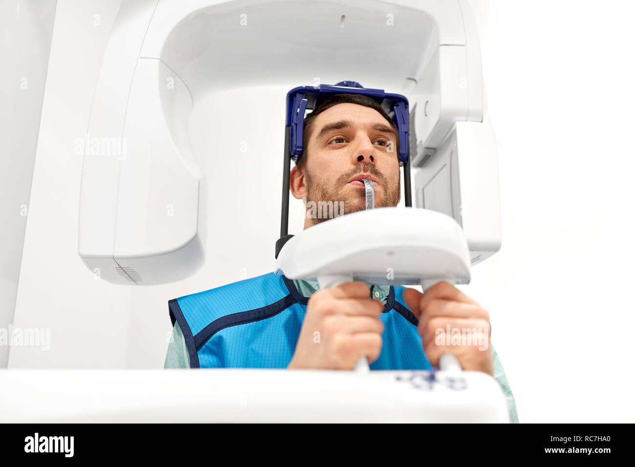 patient having x-ray scanning at dental clinic Stock Photo - Alamy