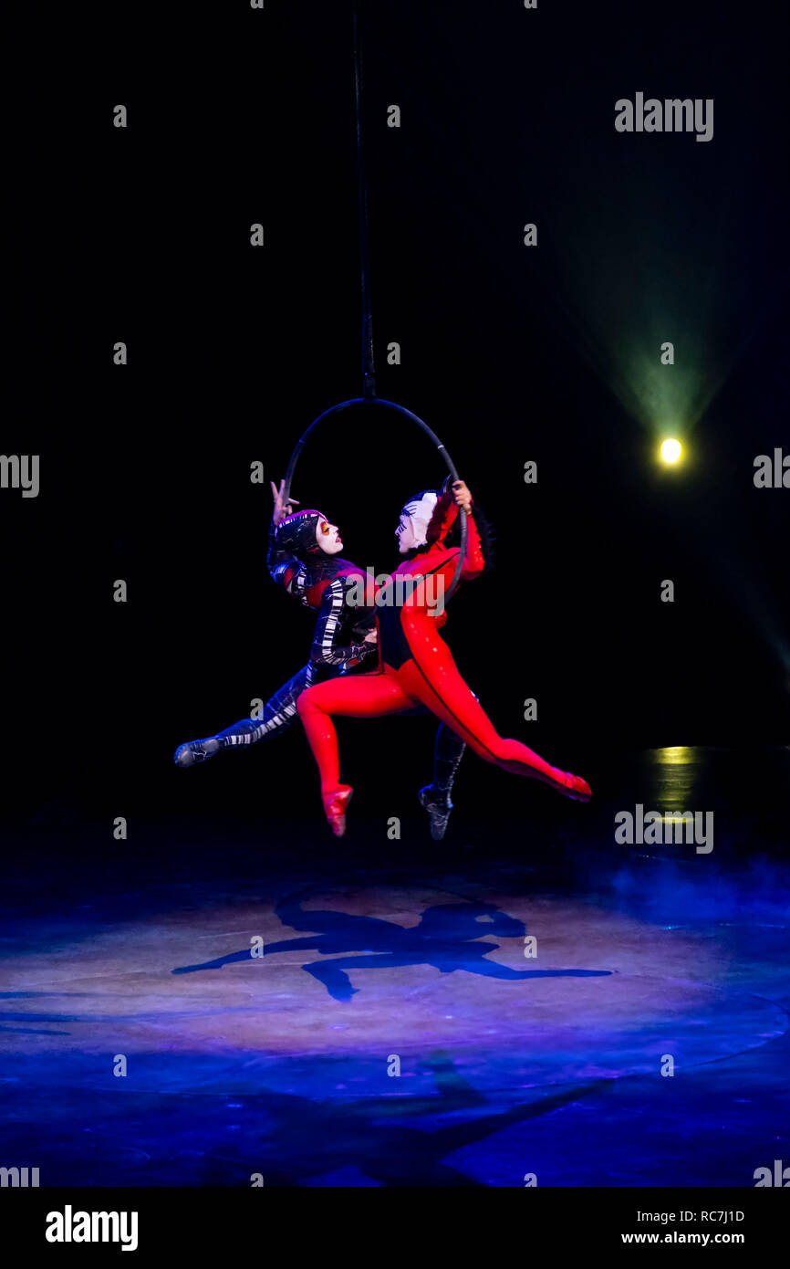 The Cirque du Soleil performing the show Ovo Stock Photo - Alamy