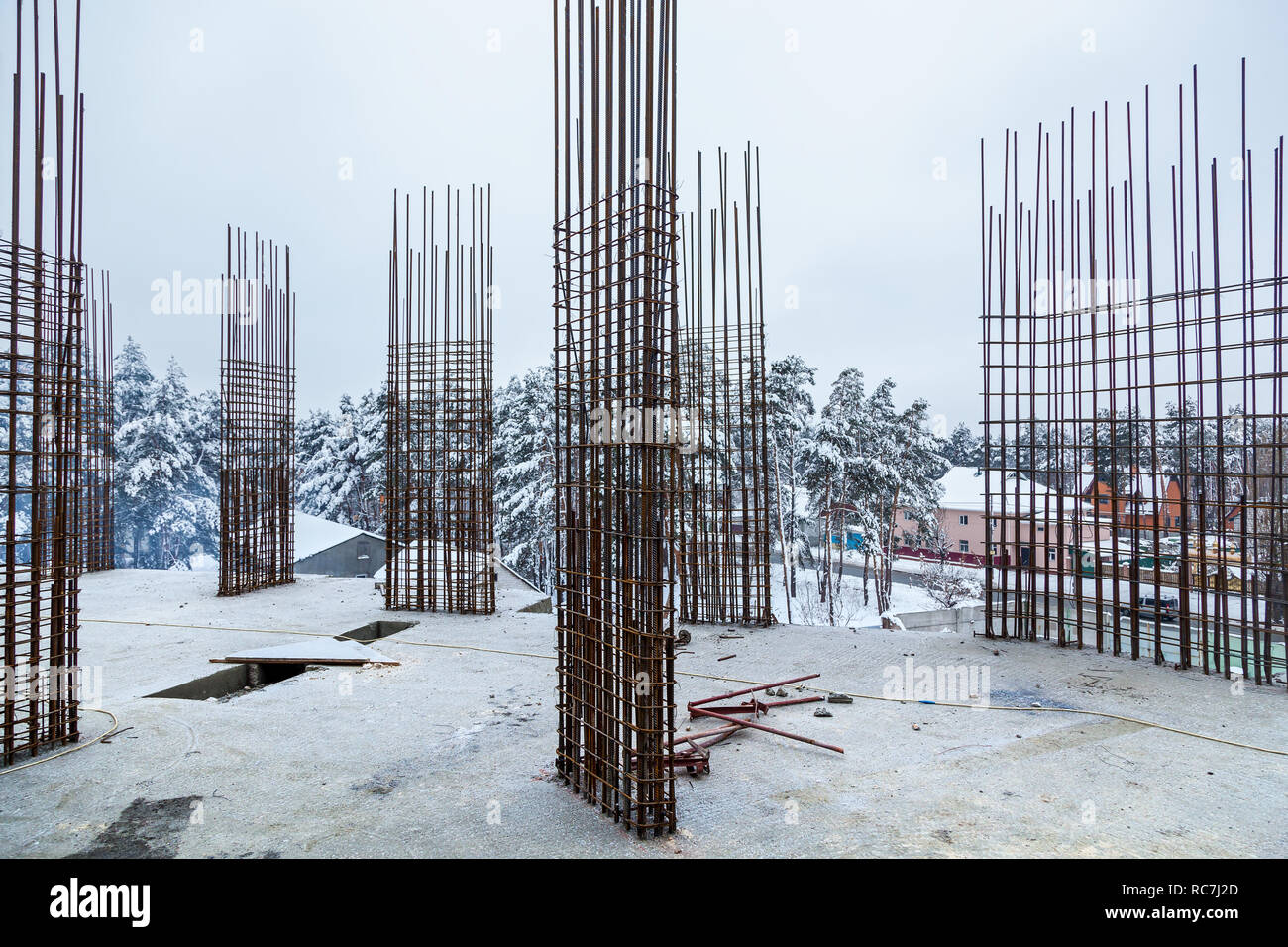 Design of reinforcement frame reinforcement for concrete frame house ...