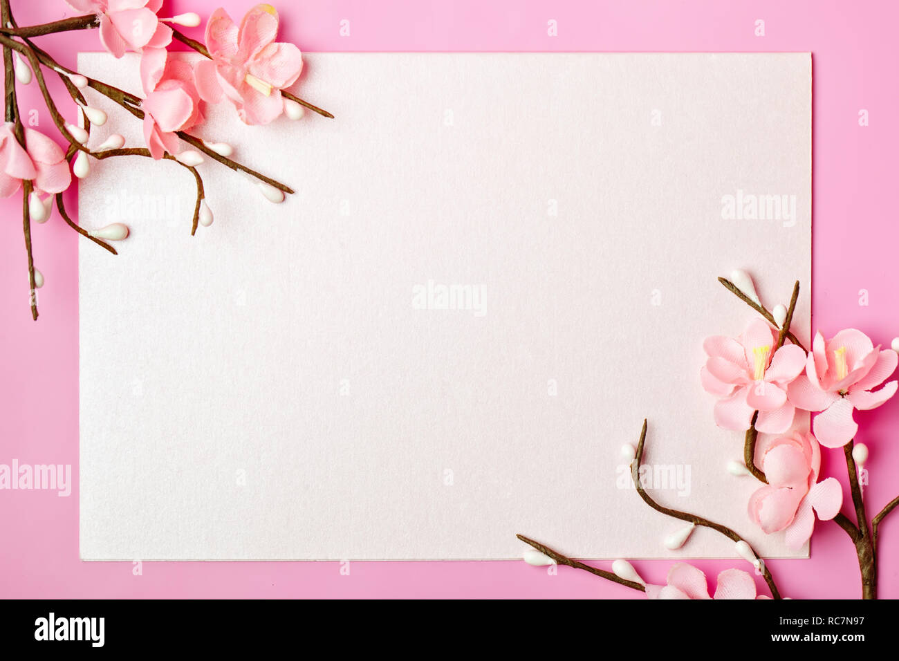 Greeting card on pink background. Selective focus. Valentines day ...