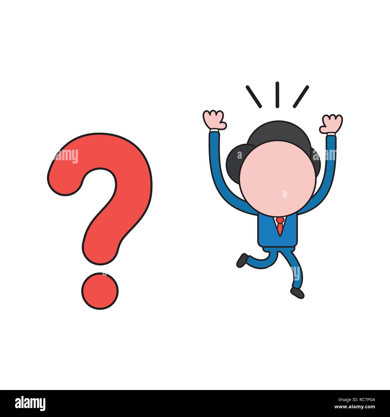 Vector illustration concept of businessman character running away from ...