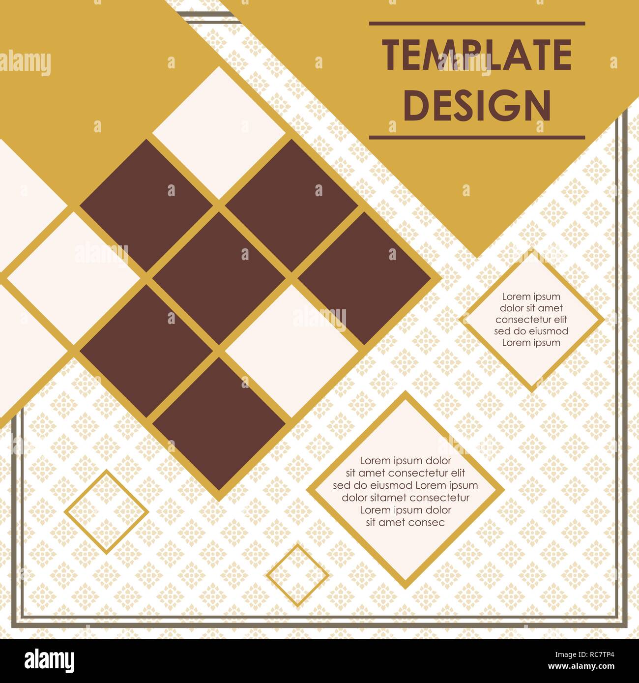 Rhombus pattern template poster design. business presentation template ...