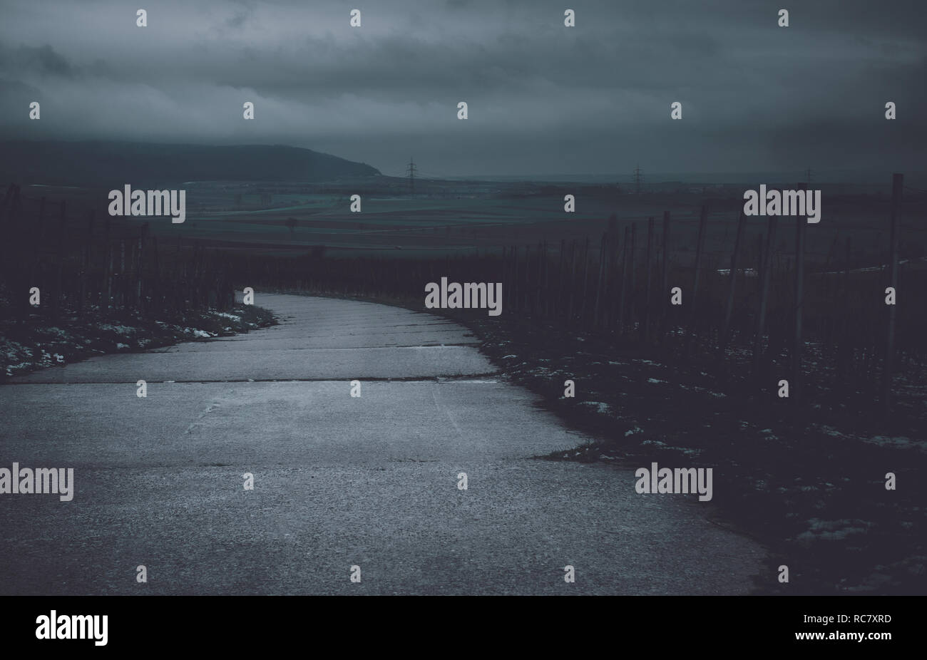 Dark dramatic winter landscape hi-res stock photography and images - Alamy