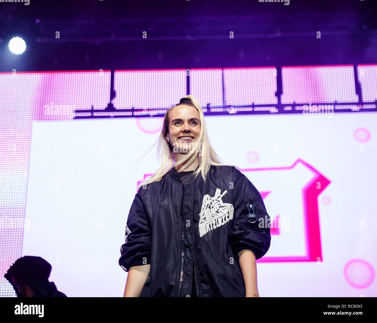 The Danish singer and songwriter MØ performs a live concert at the ...