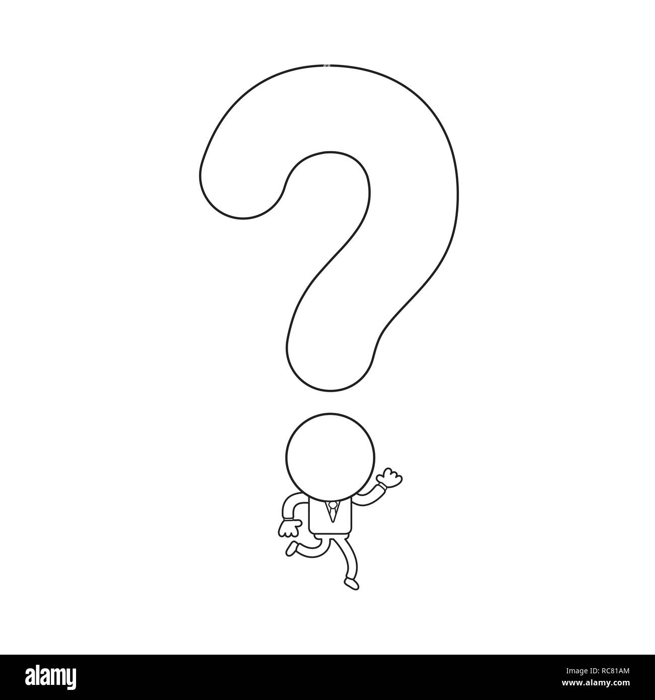 Vector illustration concept of businessman character running with ...