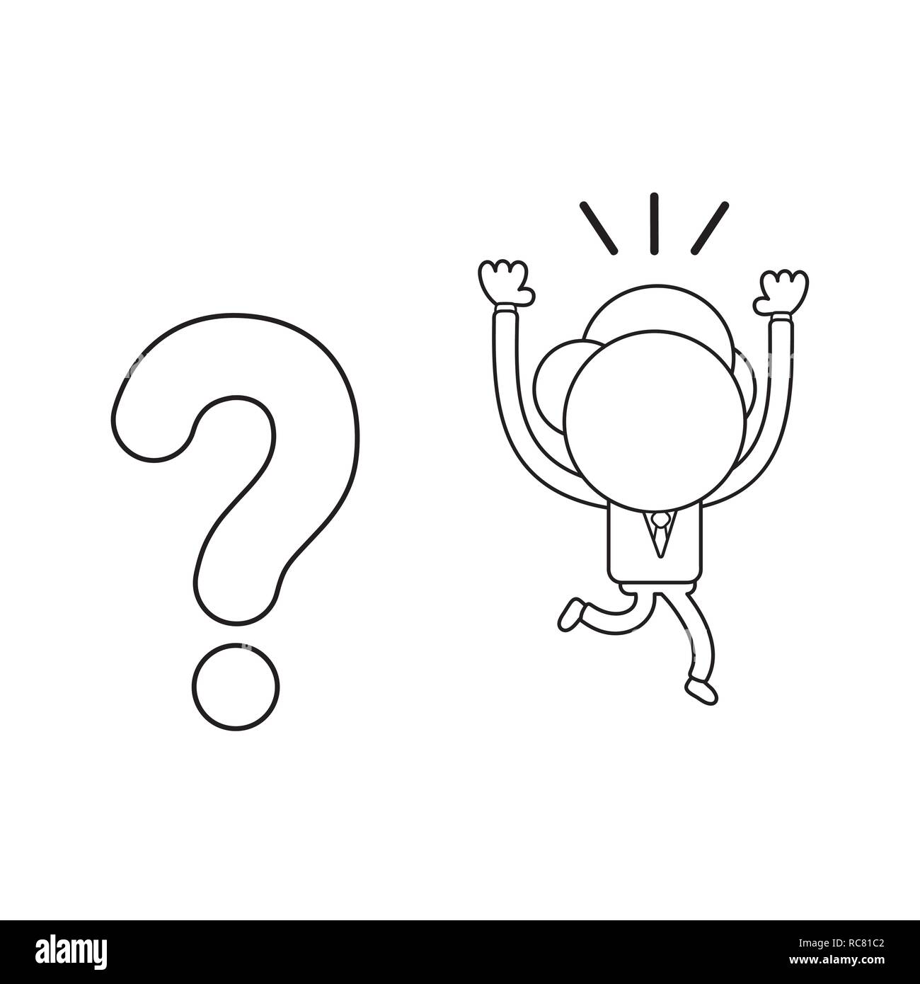Vector illustration concept of businessman character running away from ...