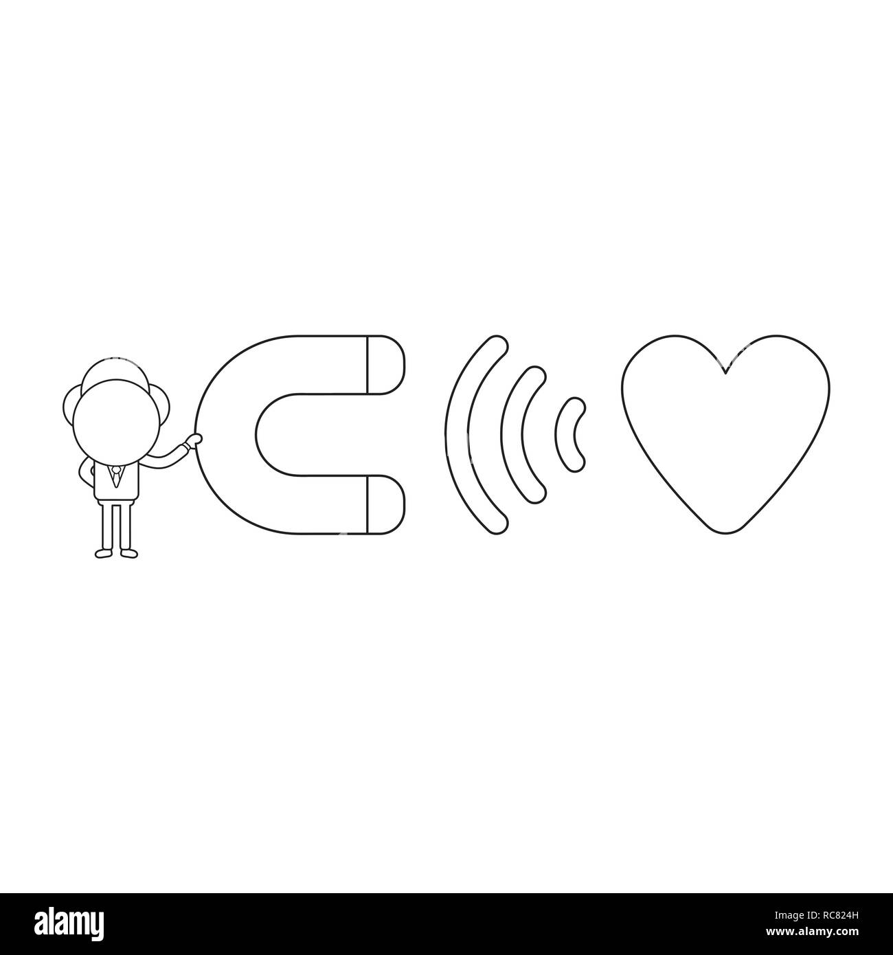 Bar Magnet Clipart Black And White Heart