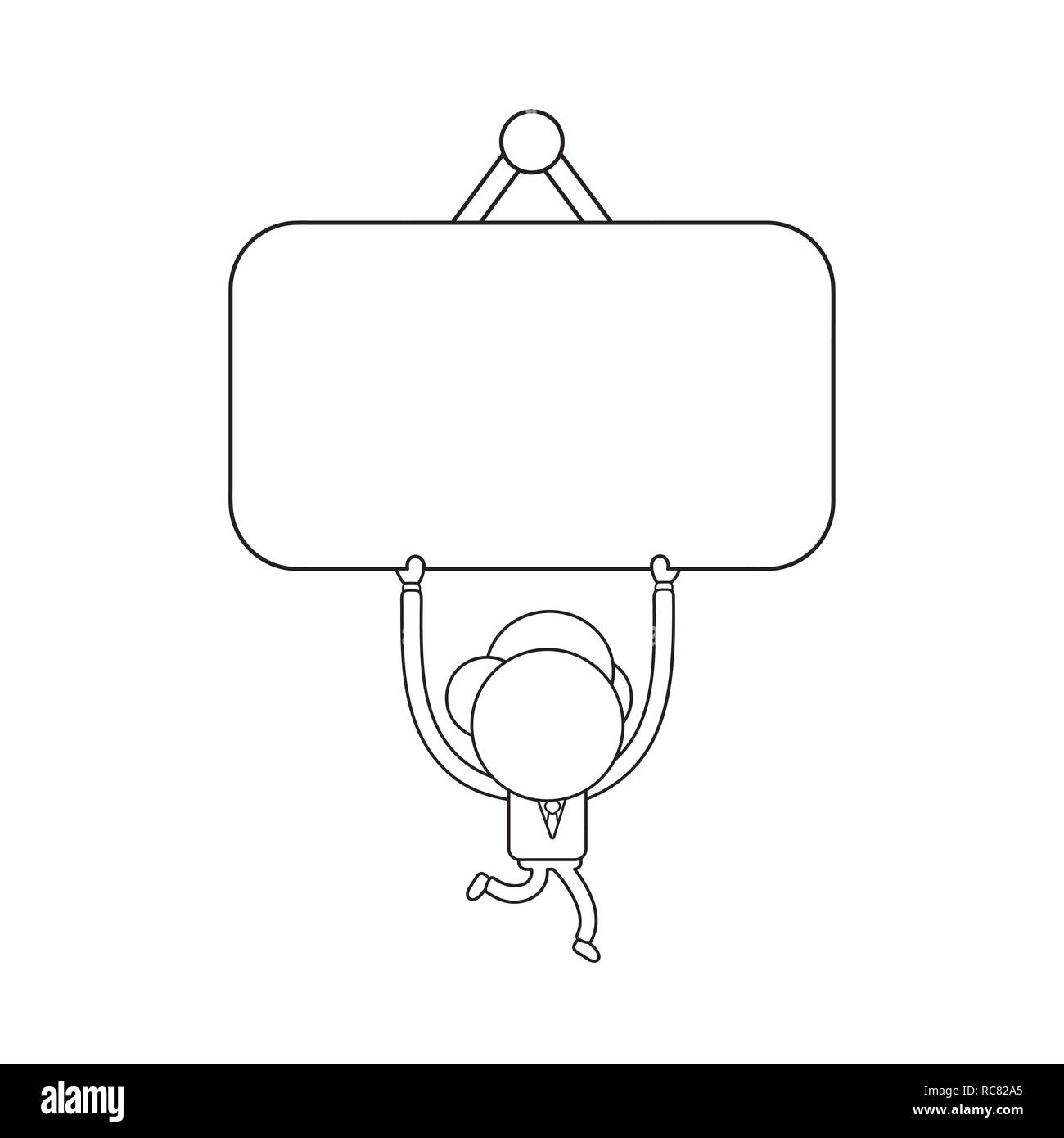 Vector illustration concept of businessman character running and ...