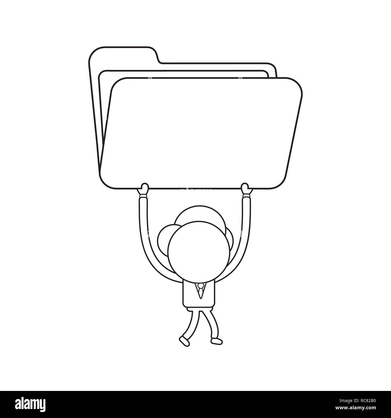 Vector illustration concept of businessman character walking and ...