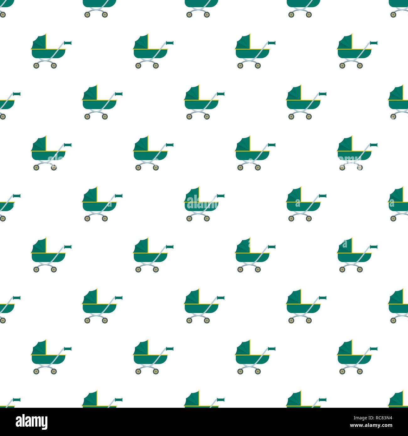 Toy baby pram pattern seamless vector repeat for any web design Stock ...