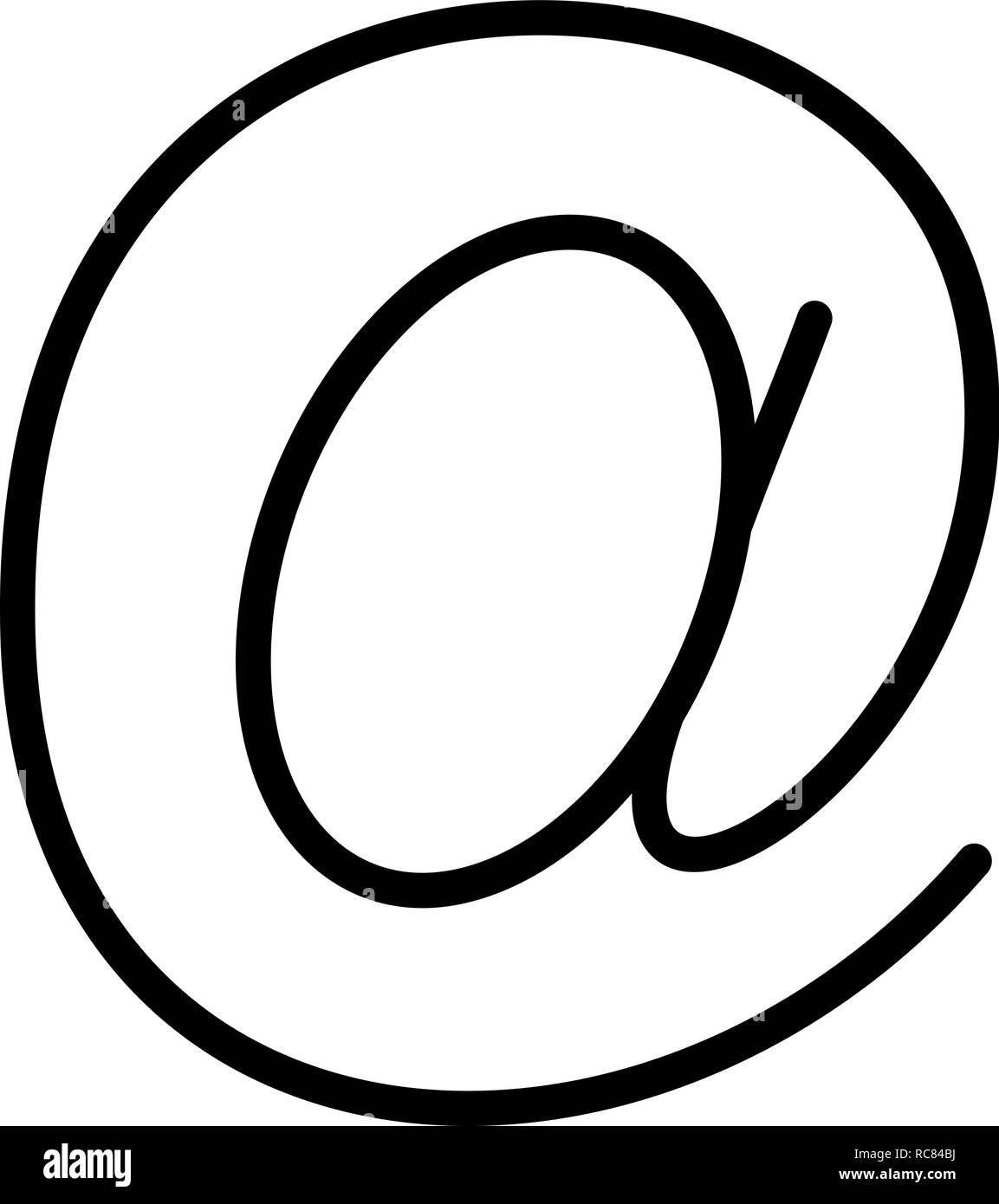 Vector Email Address Icon Stock Vector Image & Art - Alamy