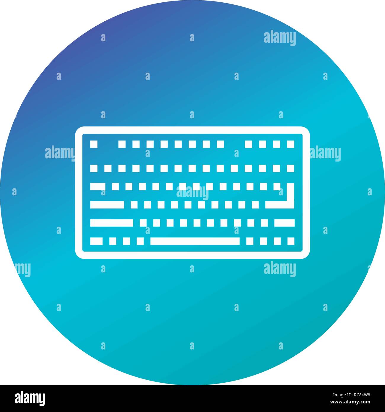 Keyboard icon linear isolated hi-res stock photography and images - Alamy
