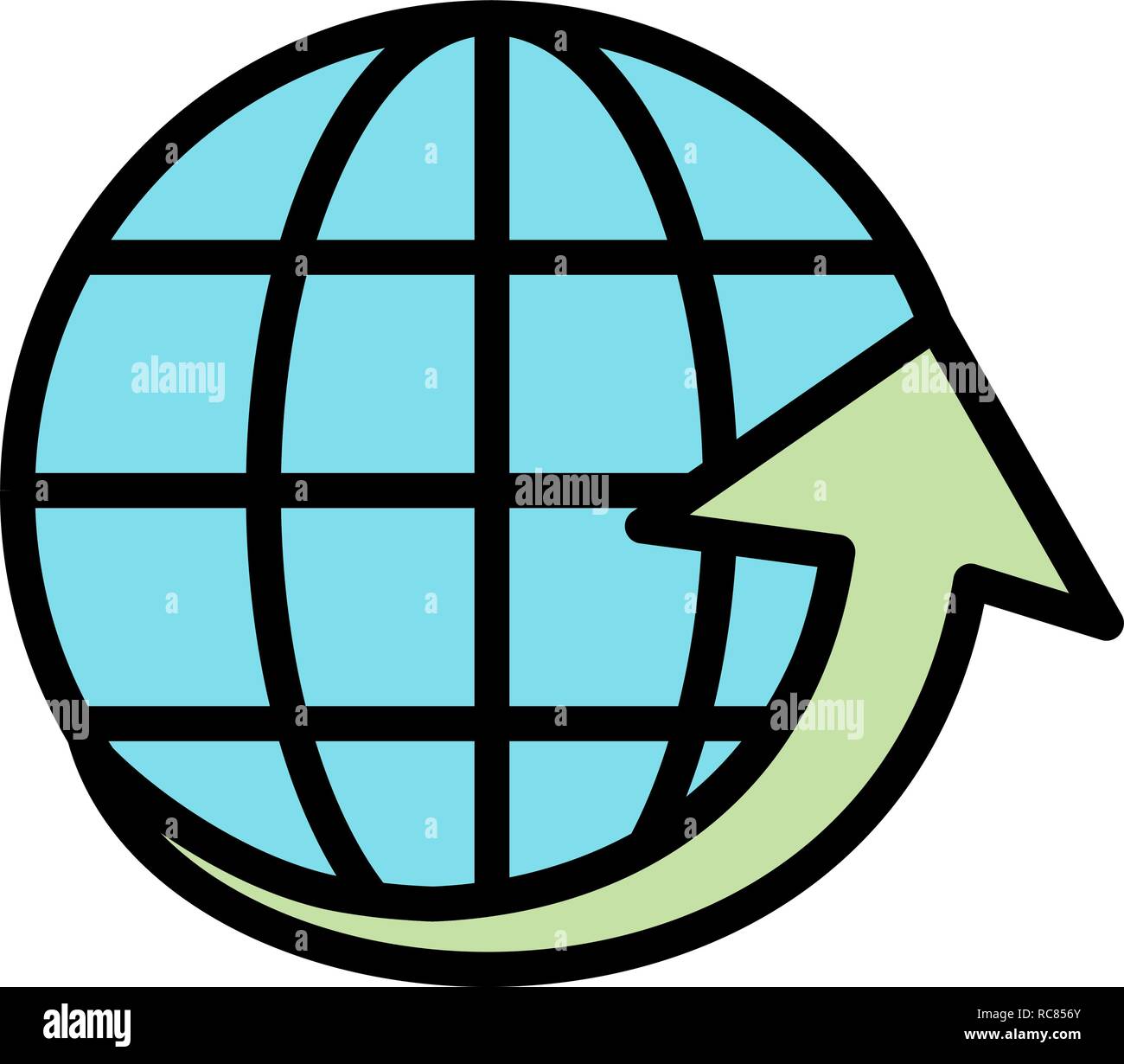 Vector Around the World Icon Stock Vector Image & Art - Alamy