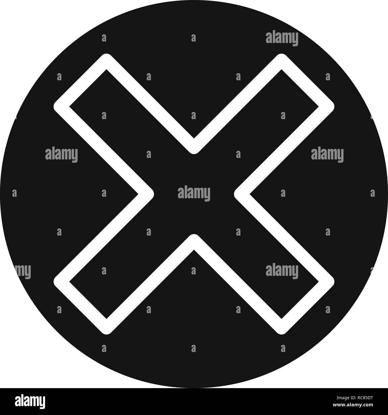 Vector Cancel Icon Stock Vector Image & Art - Alamy