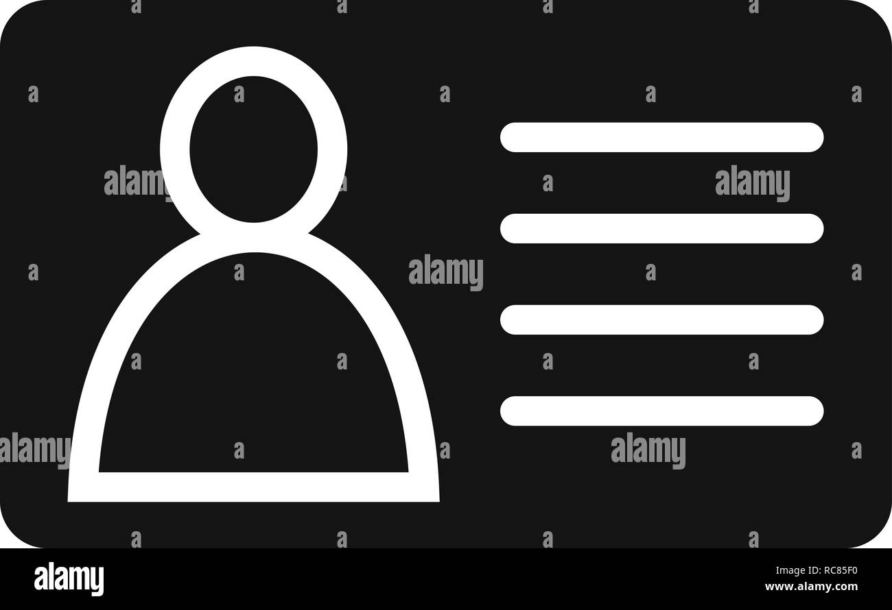 Vector Identity Card Icon Stock Vector Image & Art - Alamy