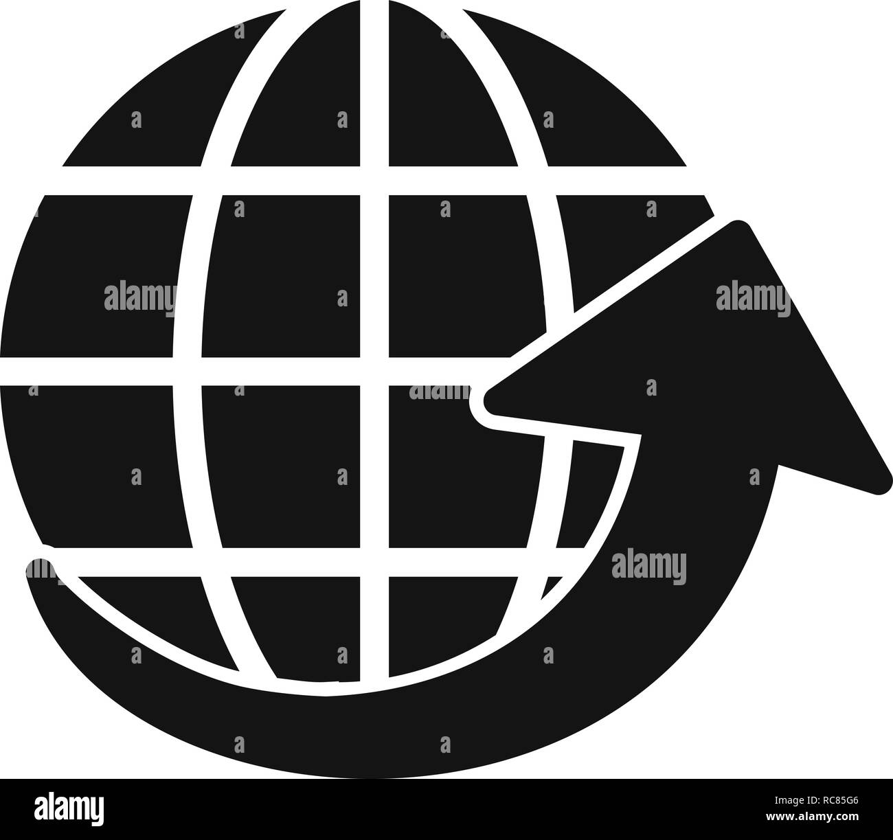 Vector Around the World Icon Stock Vector Image & Art - Alamy