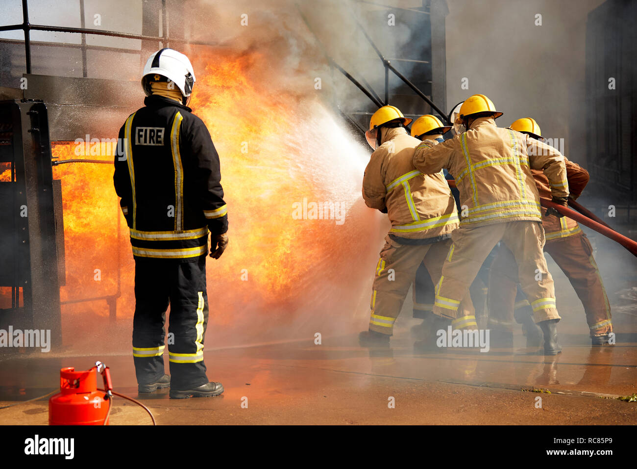 Fire smoke training hi-res stock photography and images - Alamy