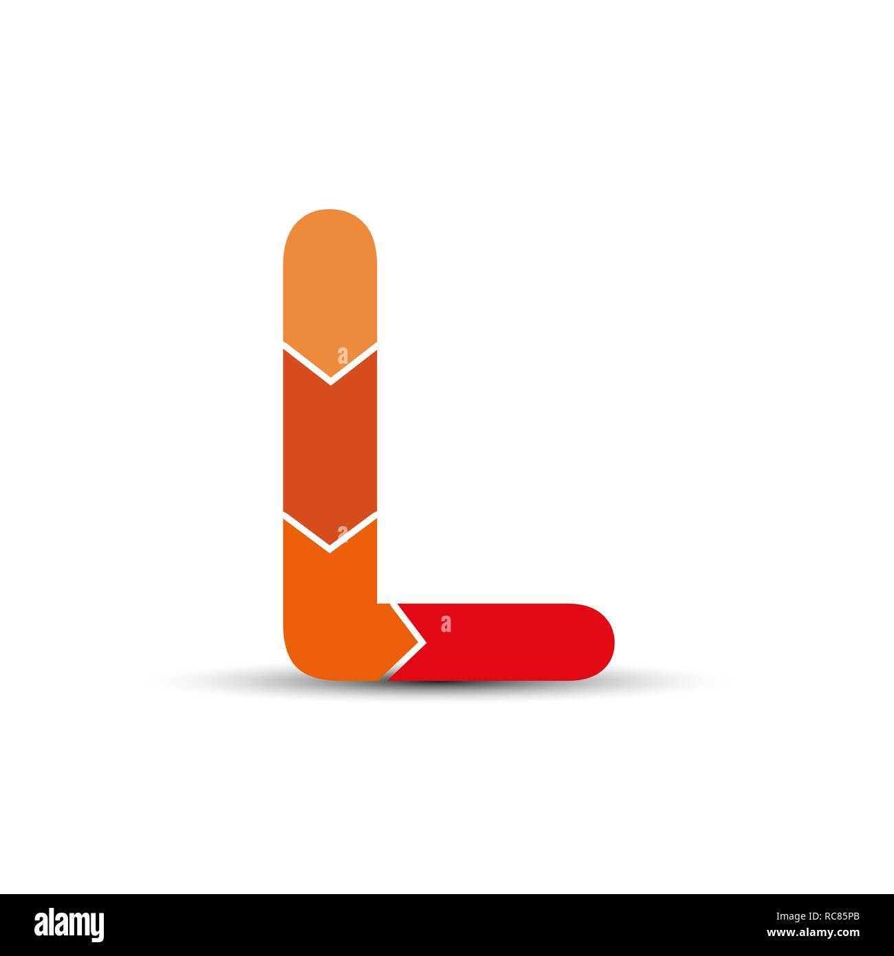 letter L is drawn from four colored arrows Stock Vector Image & Art - Alamy