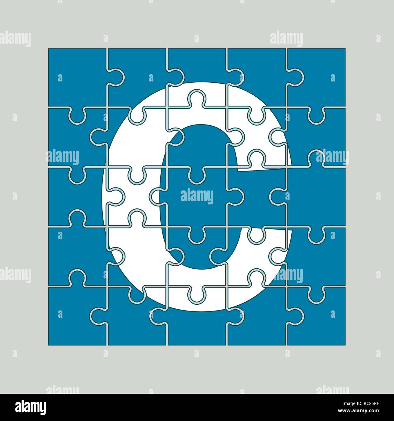 letter C is written on the puzzle pieces Stock Vector Image & Art - Alamy