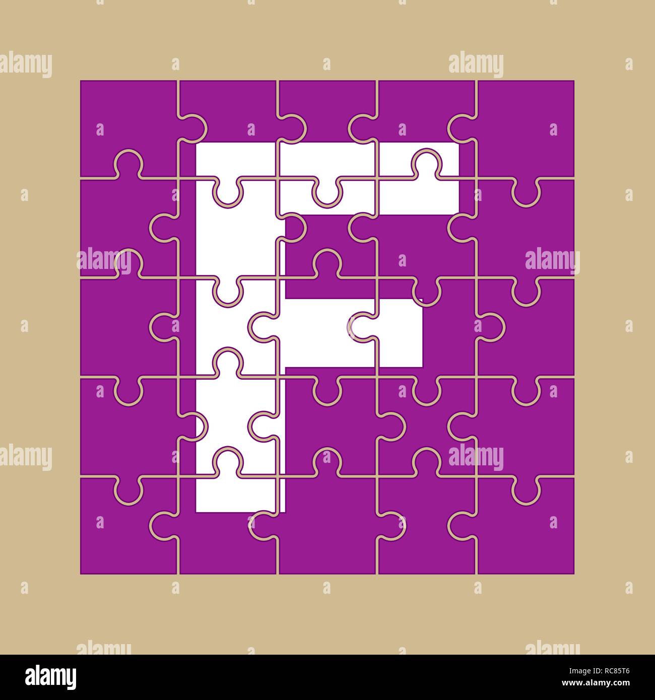 letter F is written on the puzzle pieces Stock Vector Image & Art - Alamy