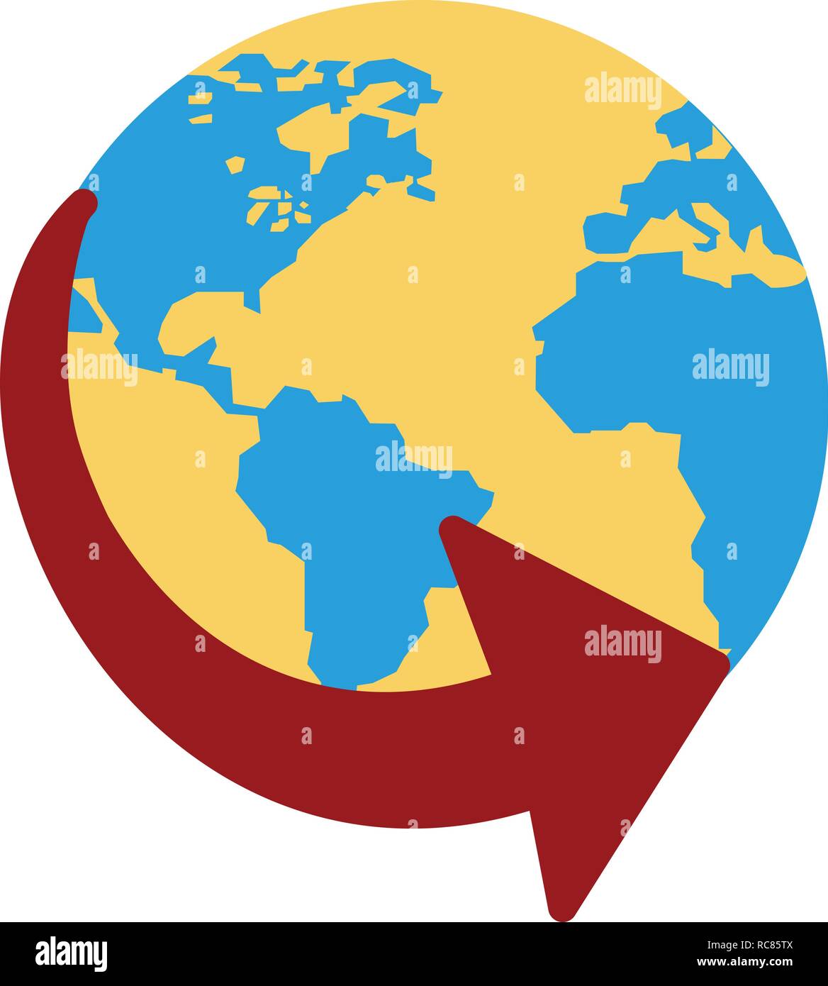 Vector Around the World Icon Stock Vector Image & Art - Alamy