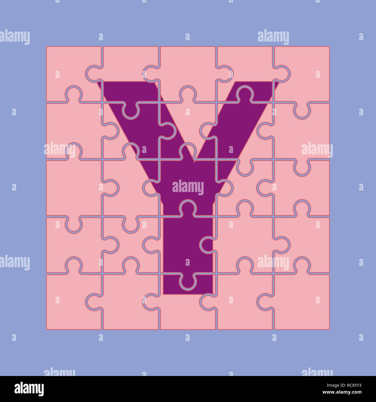 letter Y is written on the puzzle pieces Stock Vector Image & Art - Alamy
