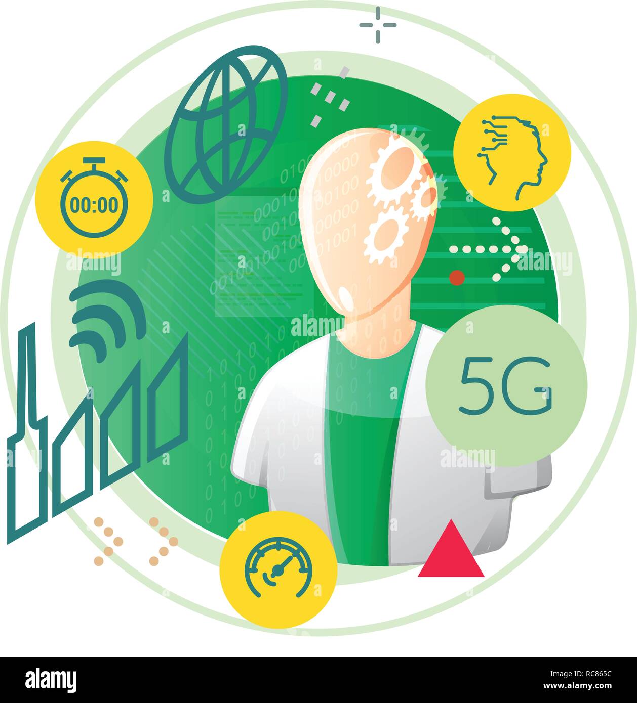 Upcoming Technology Impact on User - Concept Illustration as EPS 10 ...