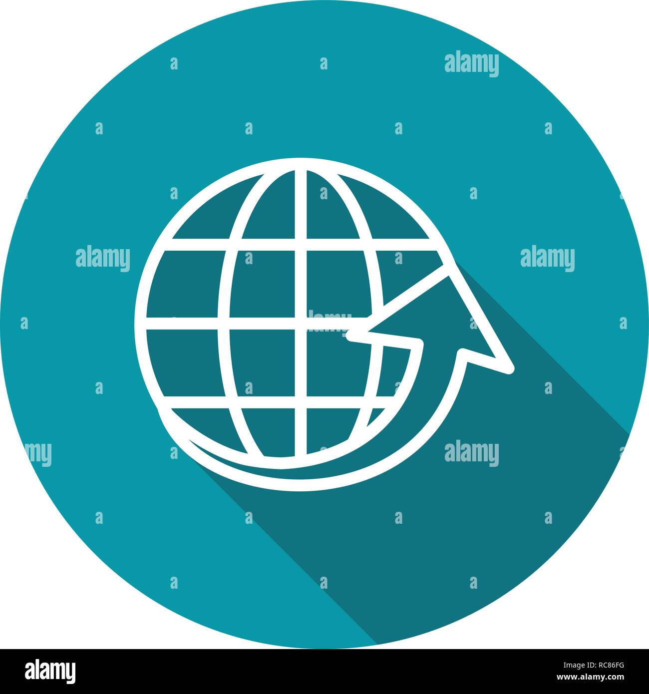 Vector Around the World Icon Stock Vector Image & Art - Alamy