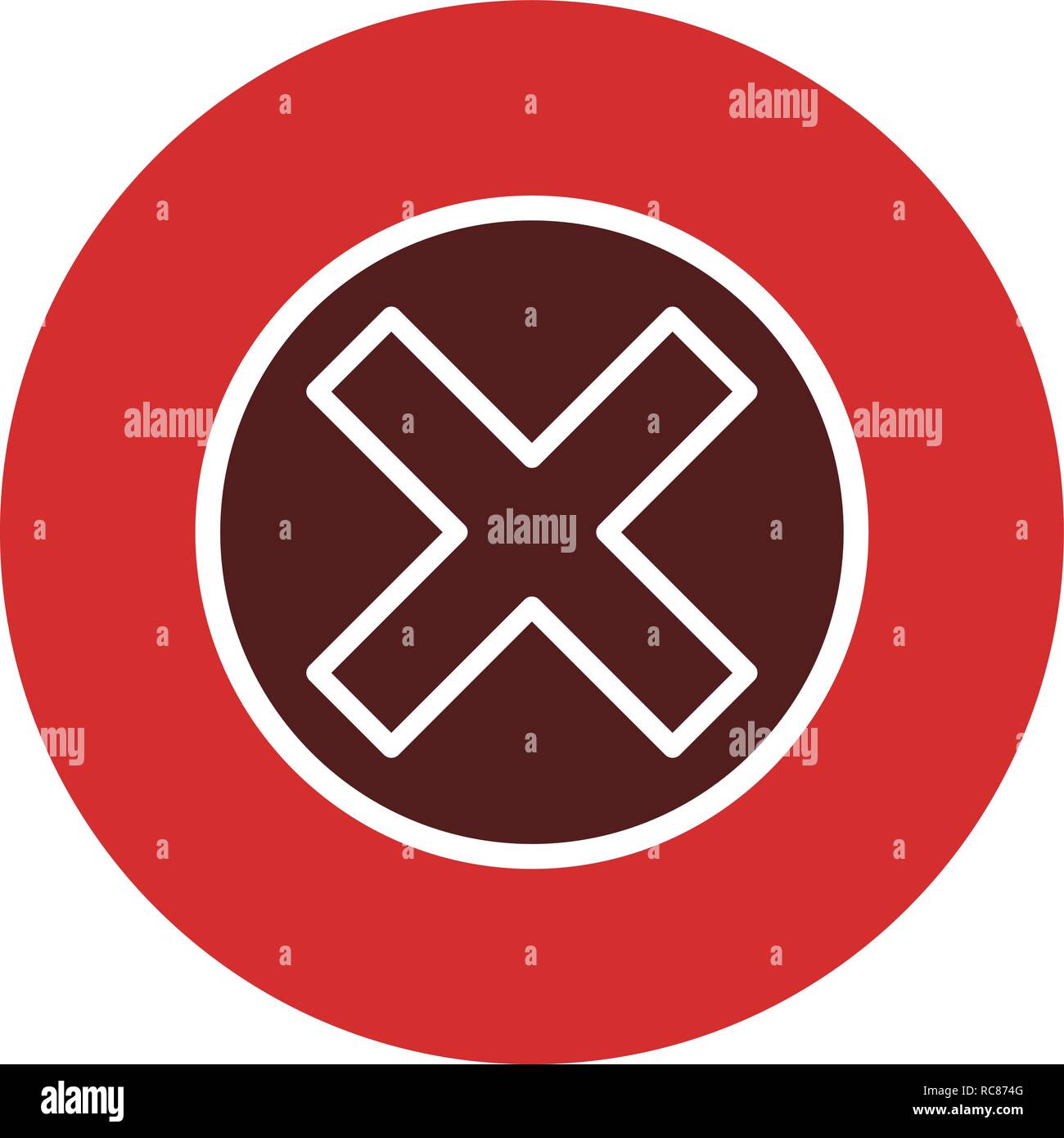Vector Cancel Icon Stock Vector Image & Art - Alamy