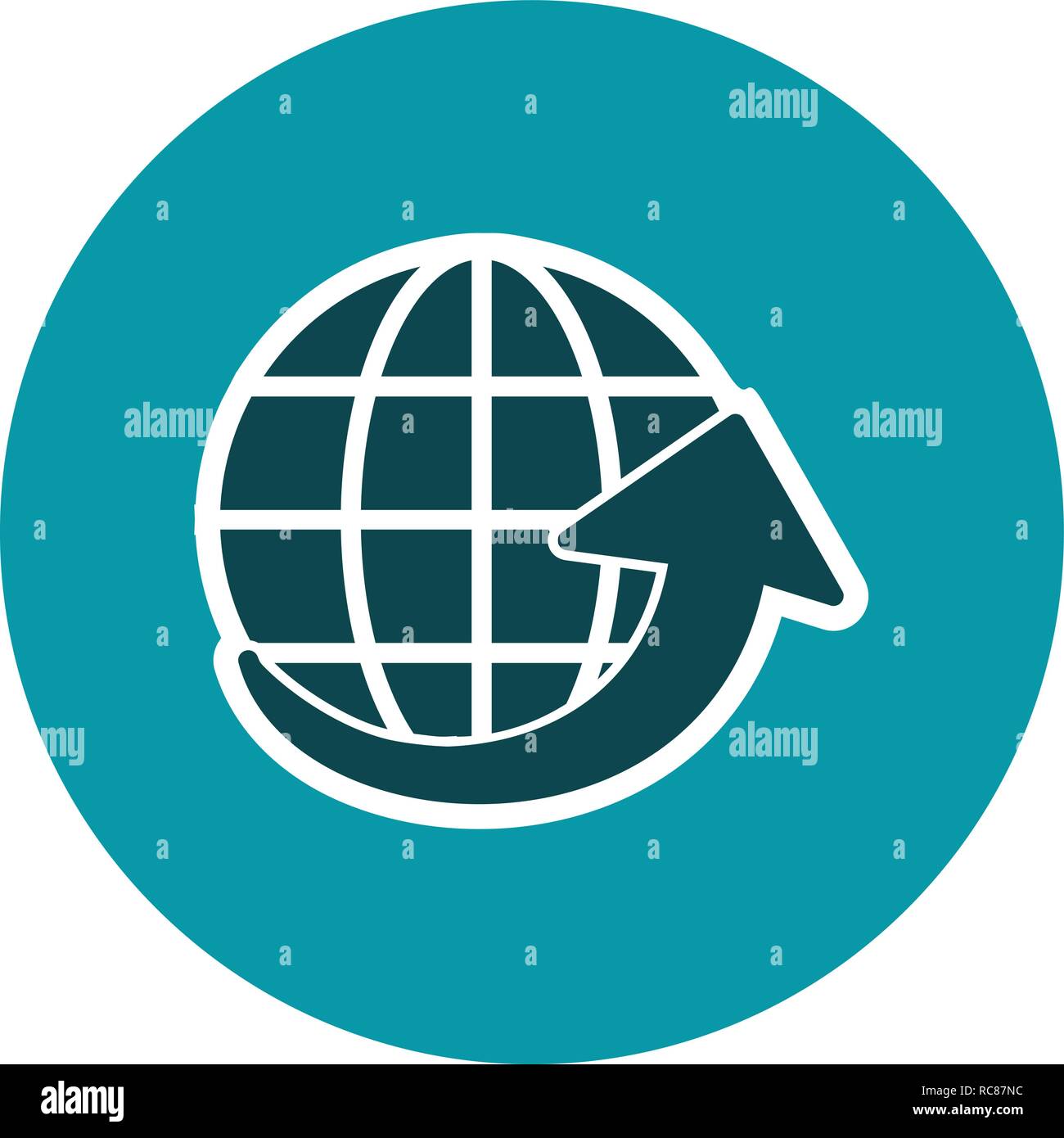 Vector Around the World Icon Stock Vector Image & Art - Alamy