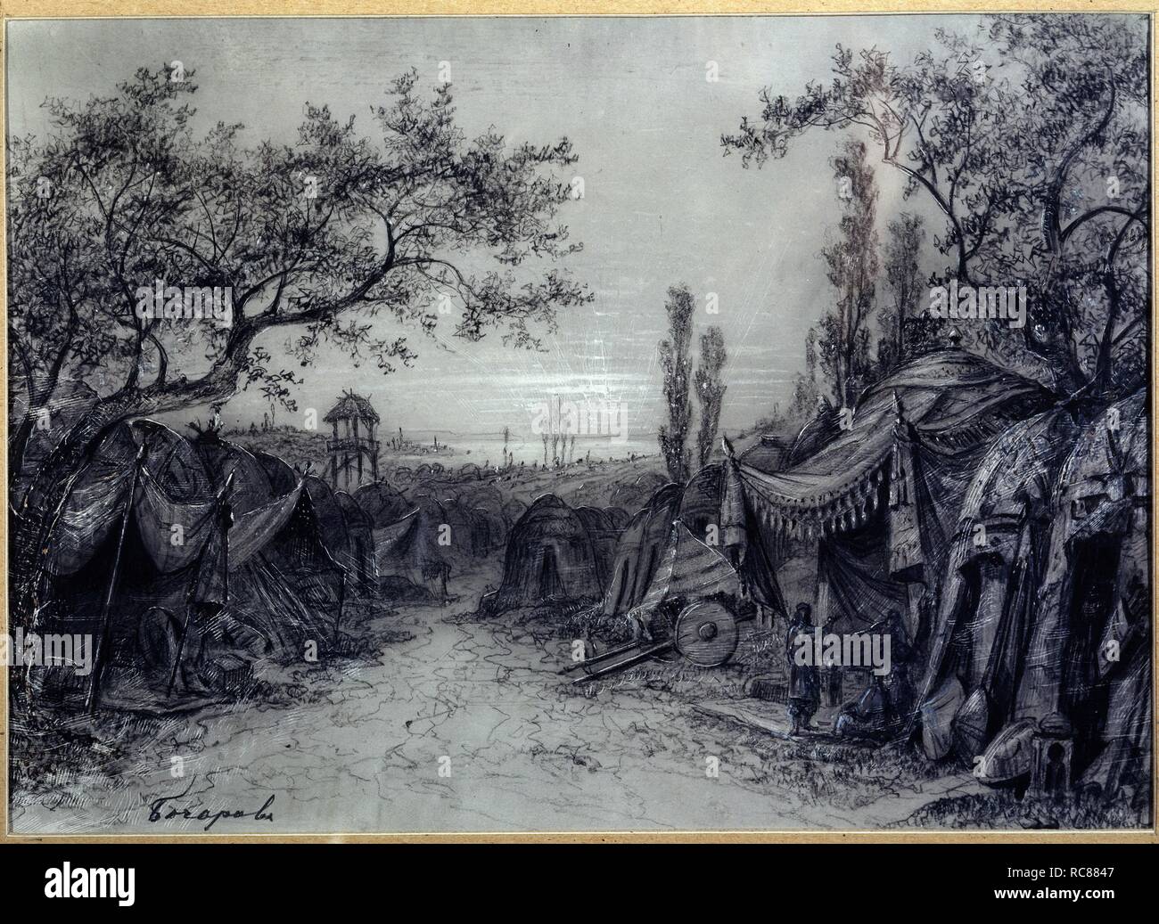 Stage design for the opera Prince Igor by A. Borodin. Museum: State ...