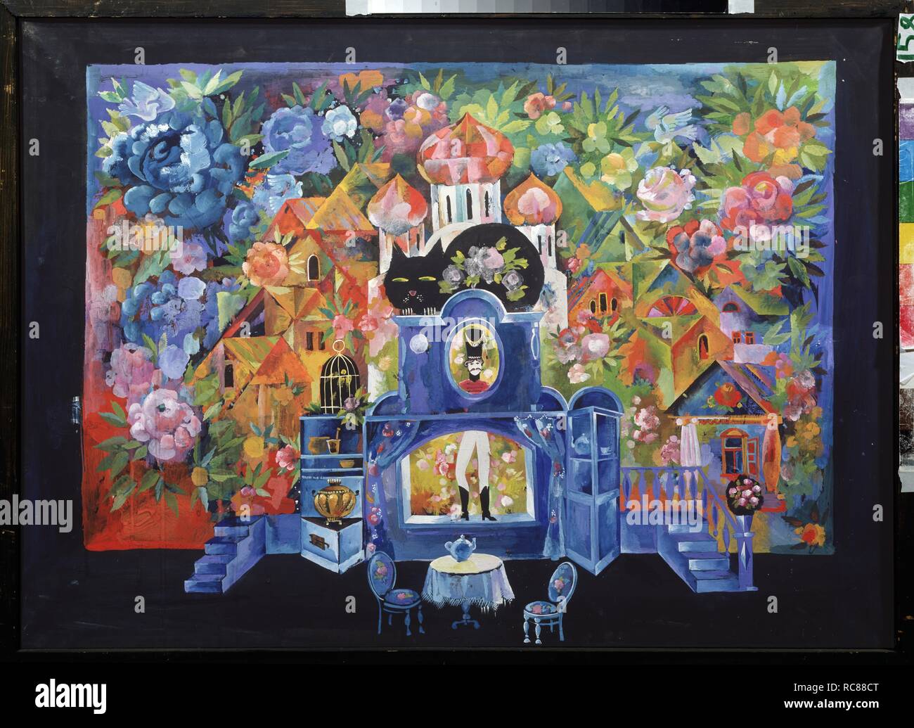 Stage design for the opera Mavra by I. Stravinsky. Museum: State ...