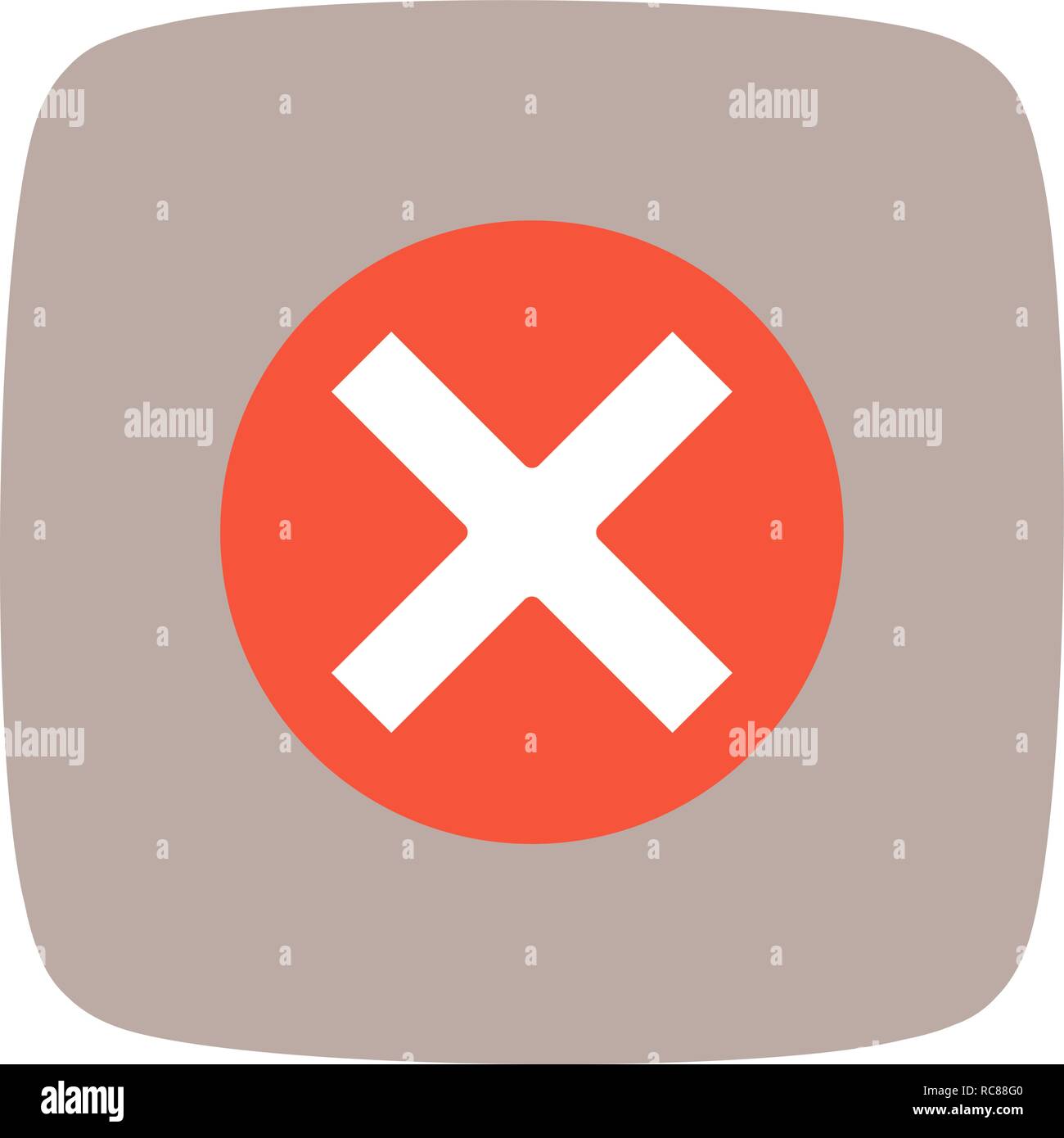 Vector Cancel Icon Stock Vector Image & Art - Alamy